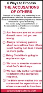 Living With The Accusations and Condemnation of Others | Gretchen Fleming